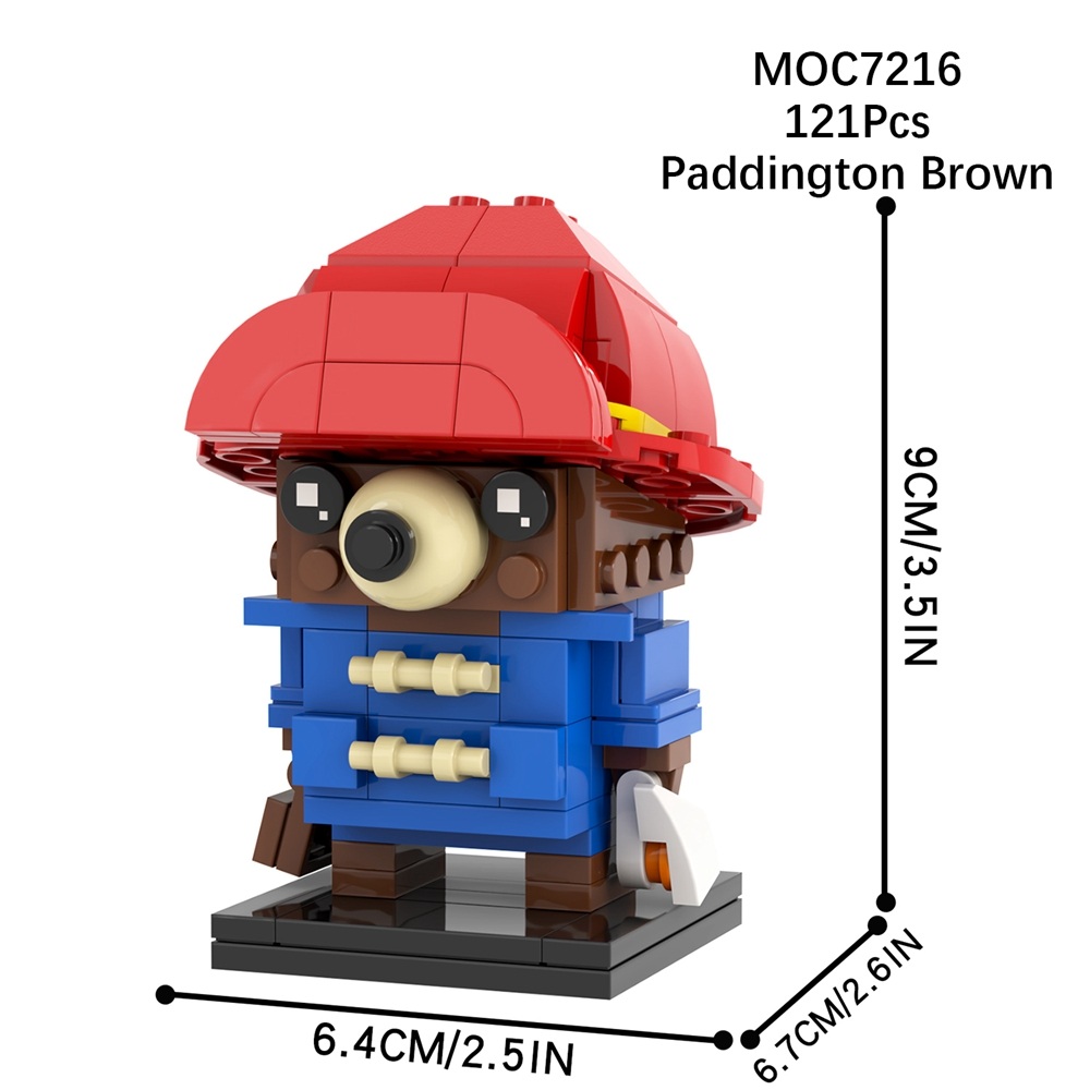 121PCS MOC7216 Padding-ton Brown Animation Combined Movie Character ...