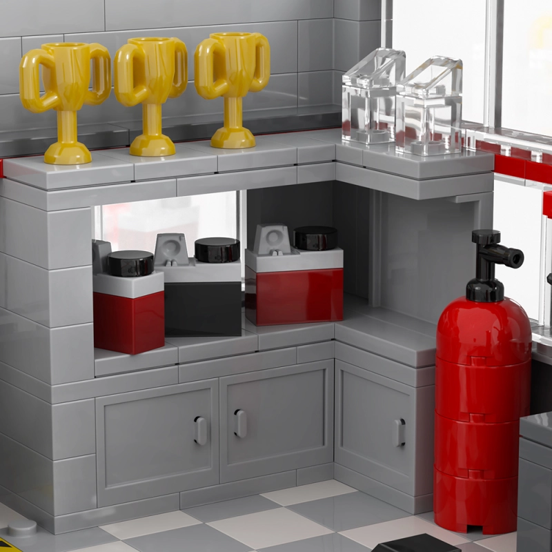 MOC4122 Auto Repair Shop Grage Car Tire City Series Compatible Building ...