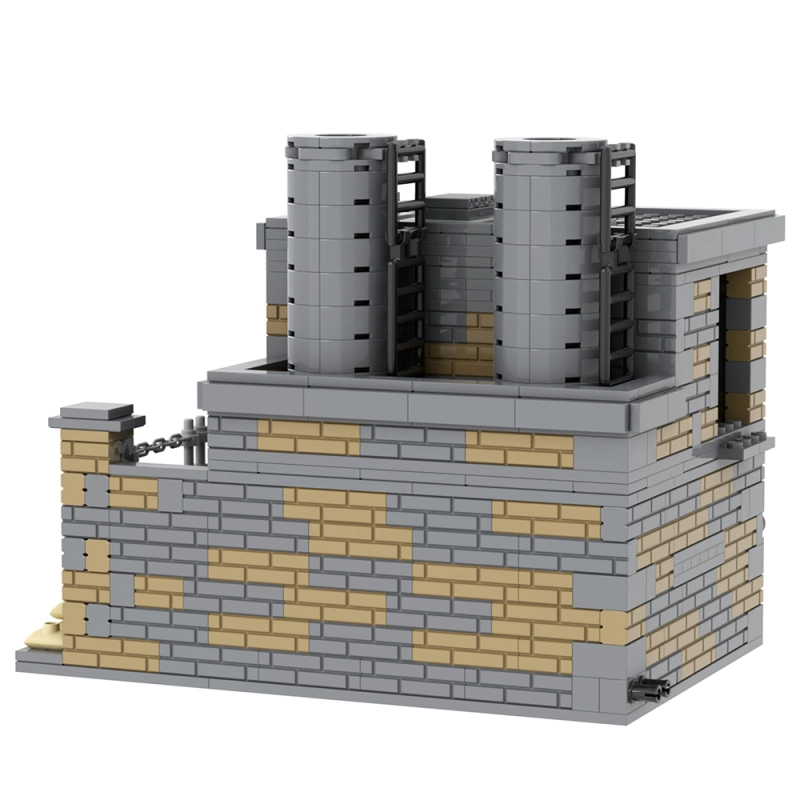 MOC5081 Repair Center WW2 Military Gun Car Gate Tower Assembled ...