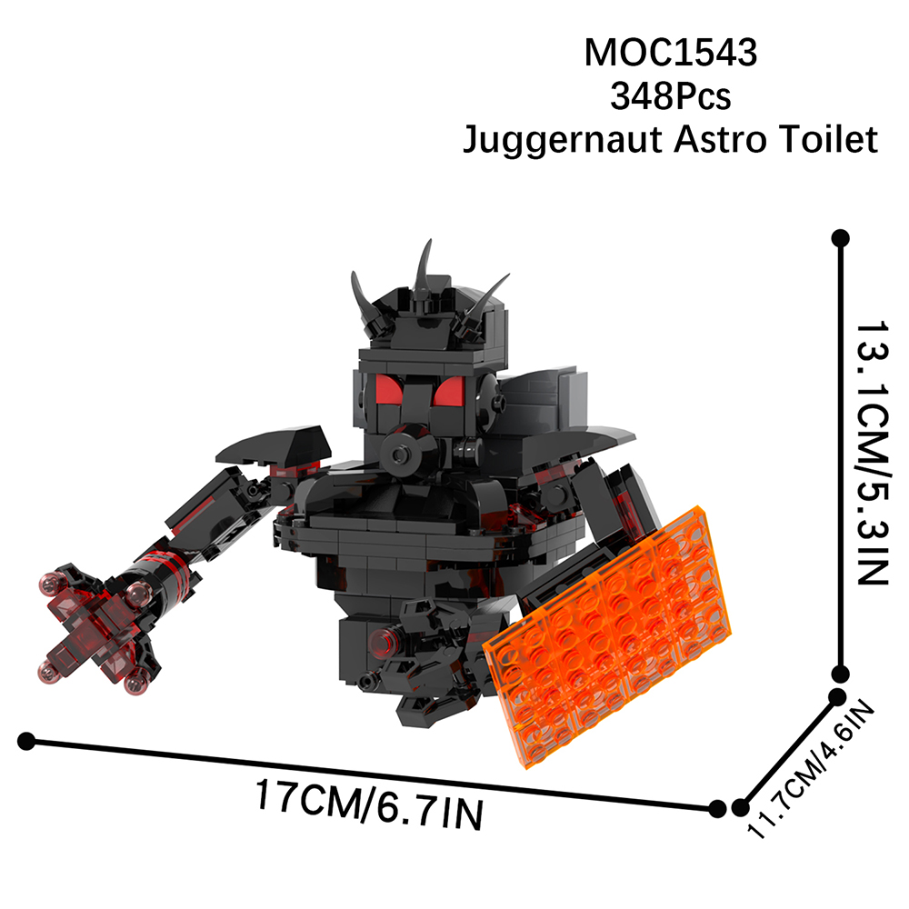MOC1543 348PCS Game Skibidi Toilet Juggernaut Astro Toilet Character ...