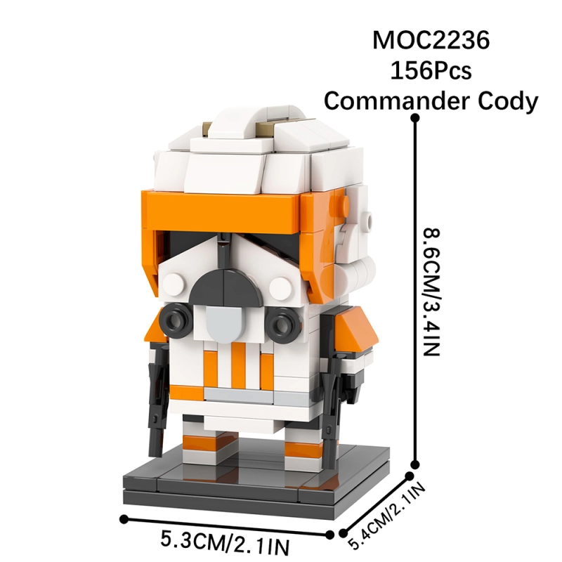 MOC2236 156PCS Star Wars Movie Commander Cody Brickheadz Decoration ...