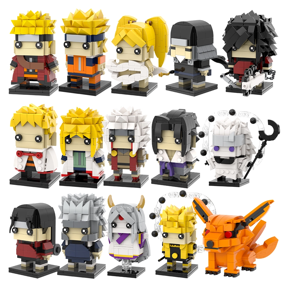 MOC7086-MOC7100 Naruto Anime Figure Brick Jiraiya Uchiha Sasuke Uchiha ...