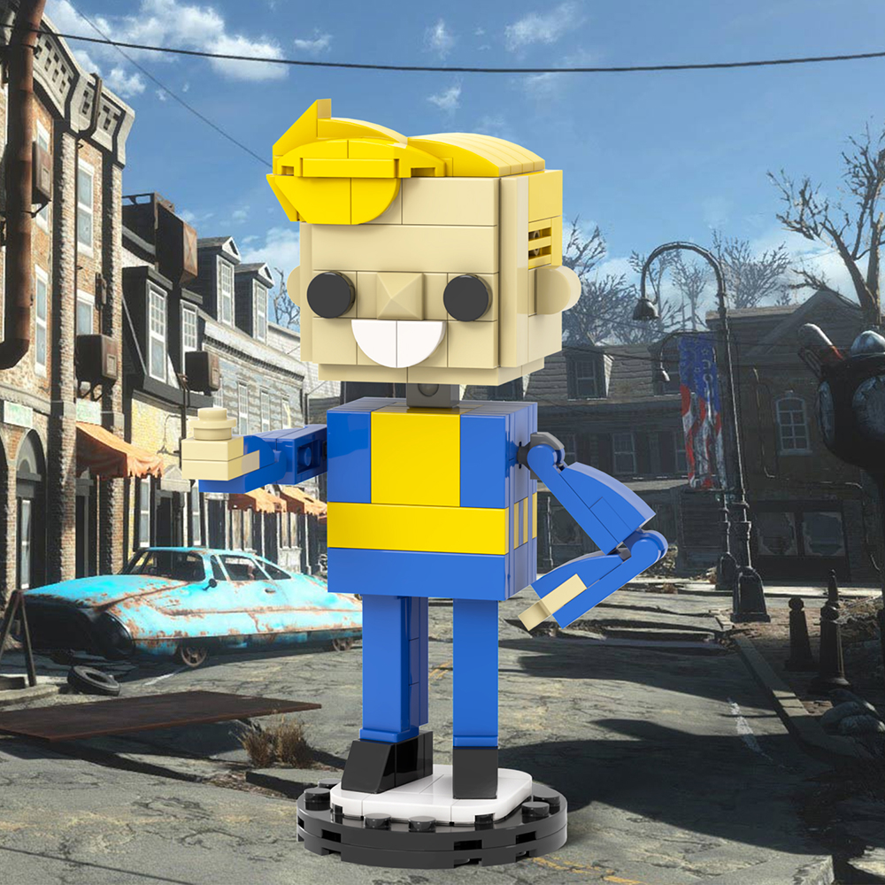 MOC7172 Fallout Shelter Vaultboy Pip Boy Game Figure NPC Building ...