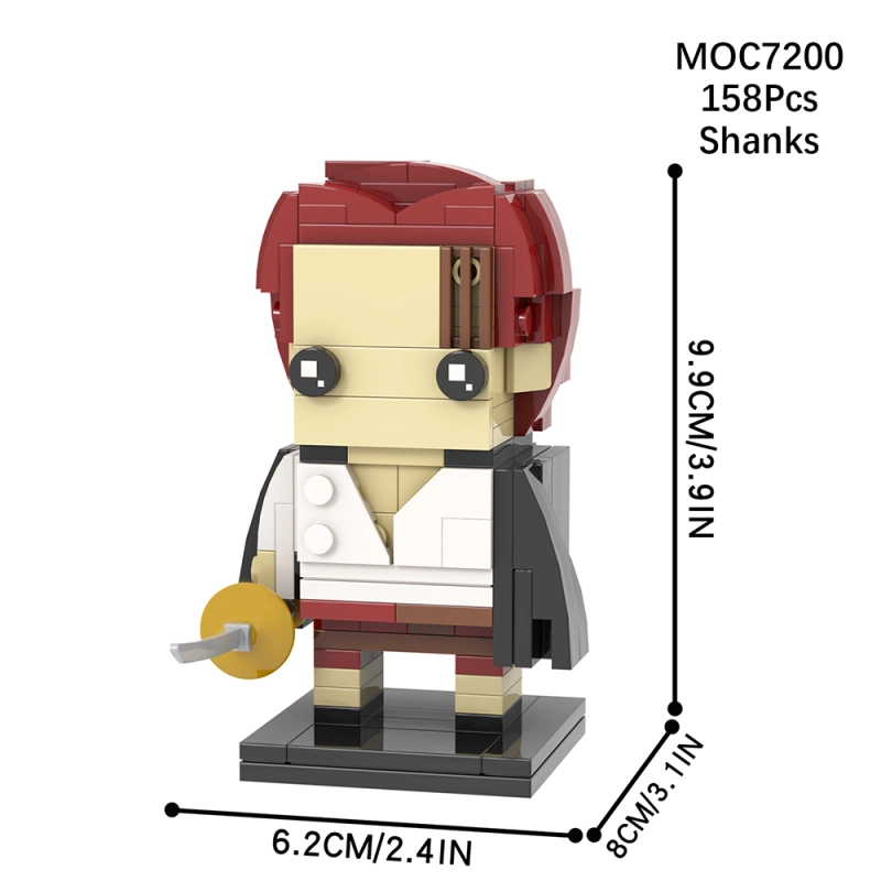 MOC7200-MOC7213 Anime Toys 1 piece Sanji Nami Buggy BrickHeadz Luffy ...