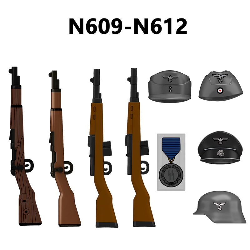 N609-N612 Soilder Army WW2 Weapon Gun Military War Action Figure Honor ...