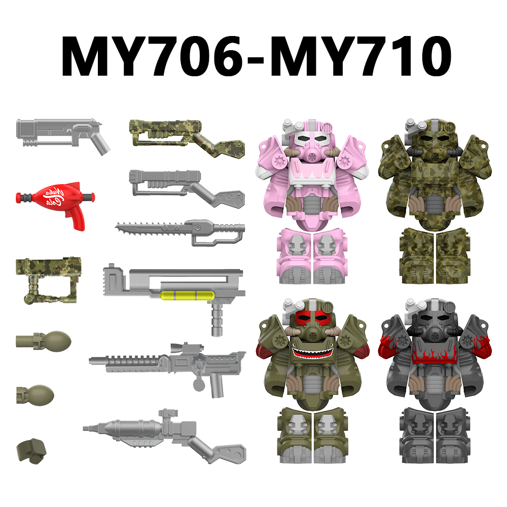 MY706-710 Fallout Characters T60 Power Armor Vault Boy Action Figure ...
