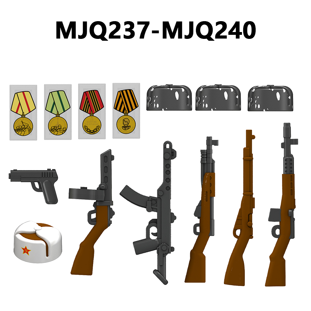 MJQ237-240 WW2 Military War Soviet Infantry-SVT40 Soviet Infantry-PPS ...
