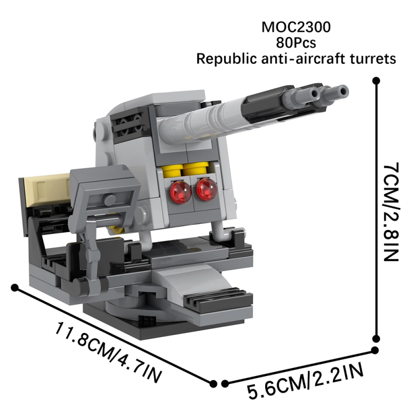 MOC2300 Star Wars Republic Anti-Aircraft Turrets Bricks Sci-Fi Movir ...