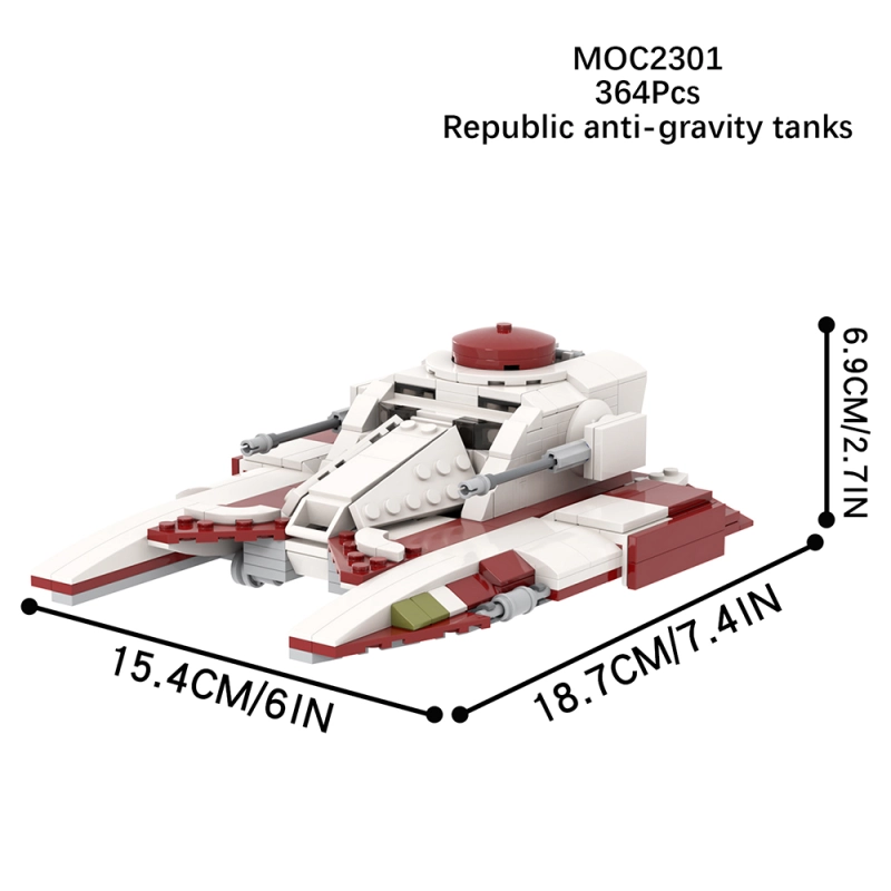 MOC2301 Star Wars Republic Anti-Gravity Tanks Bricks Sci-Fi Movir ...