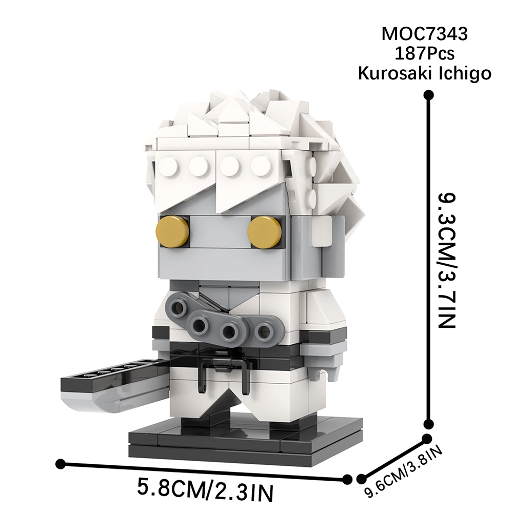 MOC7343 Kurosaki Ichigo Brickheadz BLEACH Anime Bricks Compatible ...