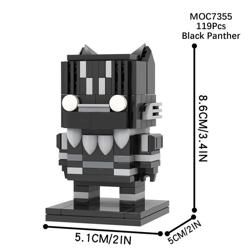 MOC7355 Black Panther Brickheadz Super Heroes Bricks Marvel Sci-Fi ...