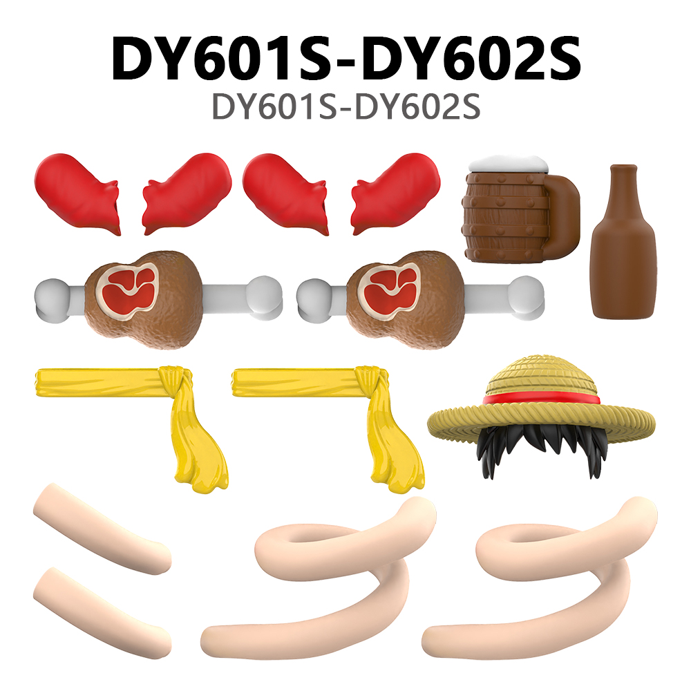 DY601S-DY602S ONE PIECE Anime Action Figures Luffy Building Blocks Kids ...