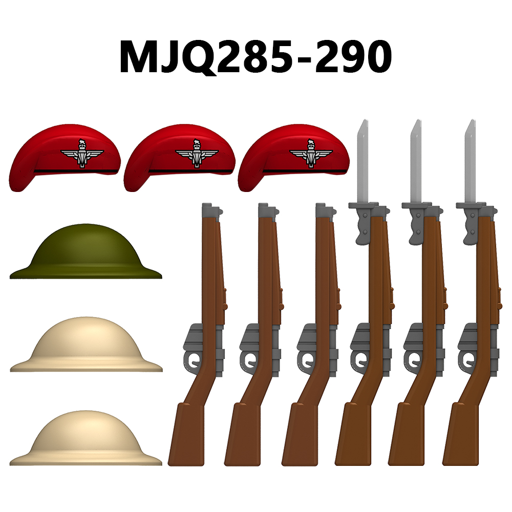 MJQ285-MJQ290 Medieval Military War Red Devils British machine gunner ...