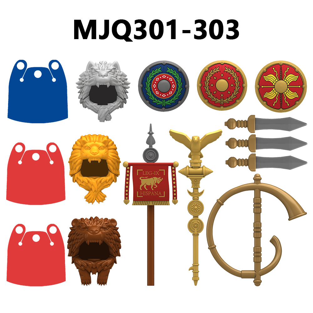 MJQ301-303 Medieval War Soldier Signifer Trumpeter Aquilifer Action ...