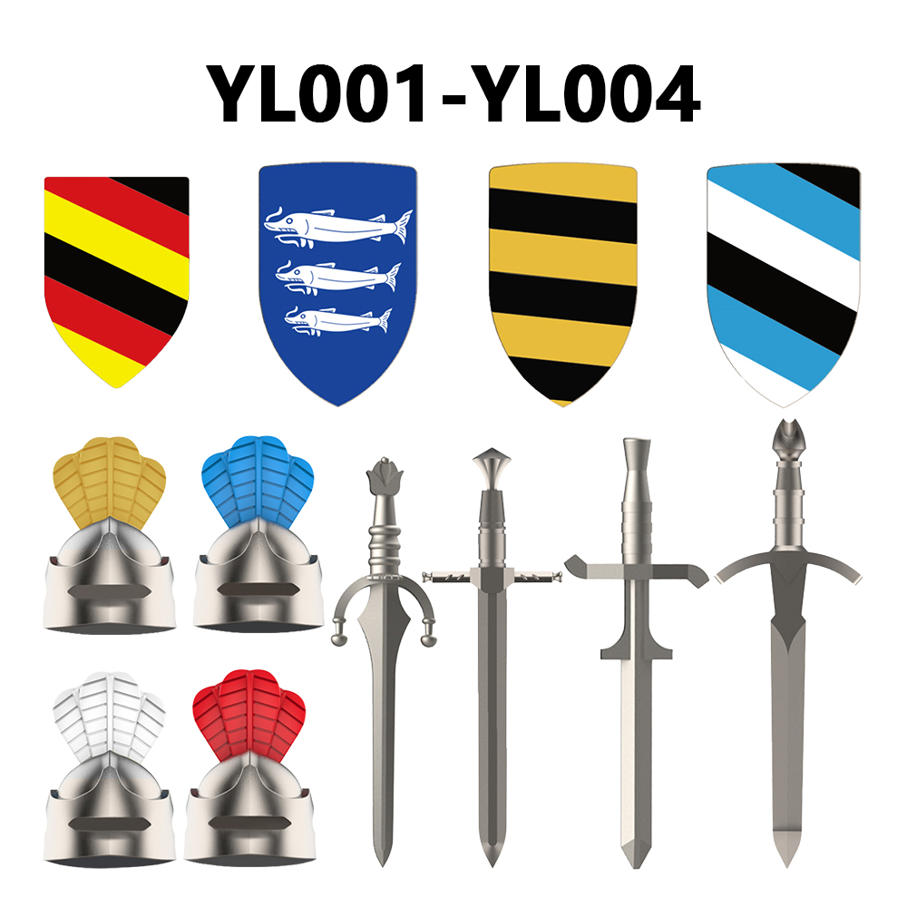 YL001-YL004 Medieval Military Holy Roman Noble Knights Set Action ...