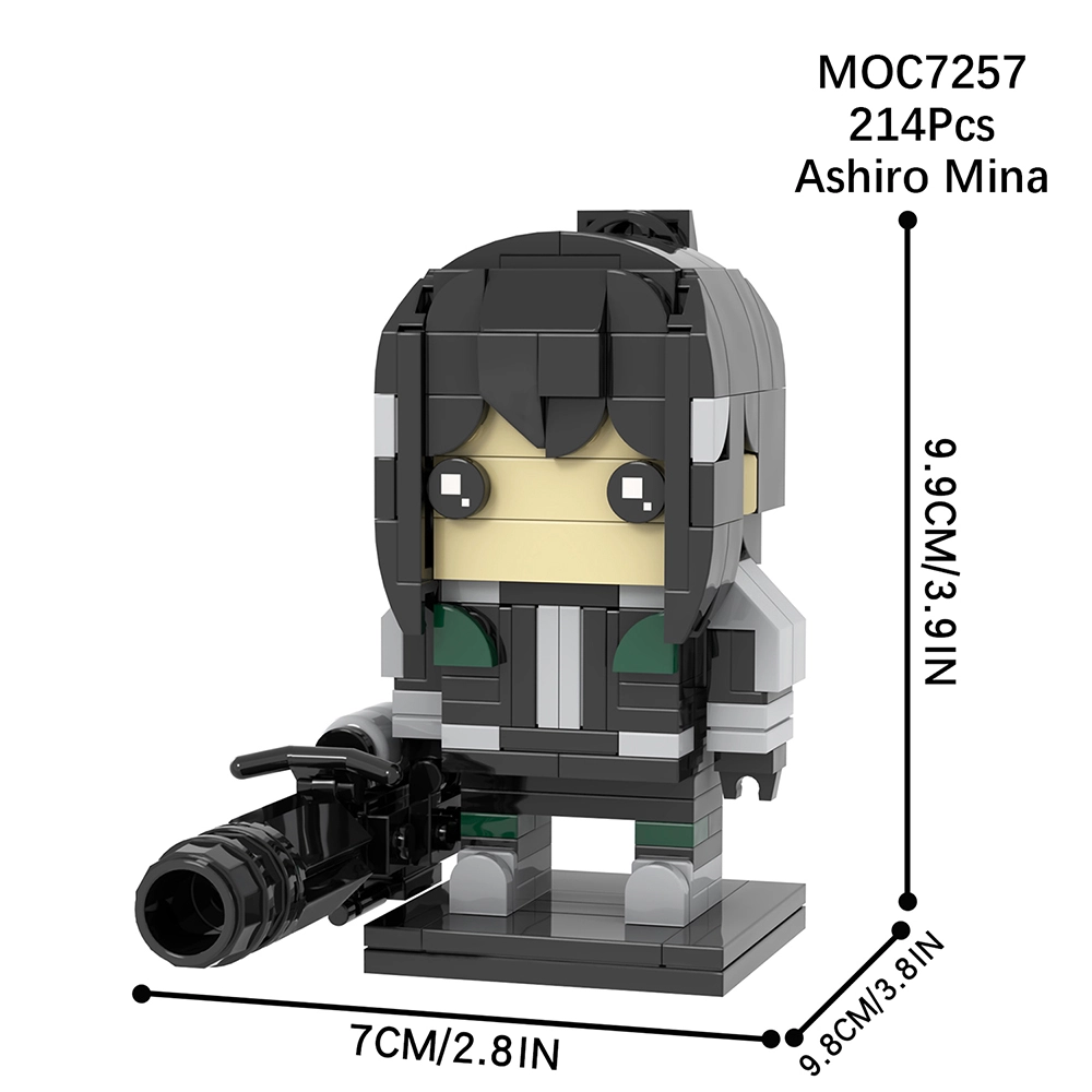 MOC7257 Anime Series Kaiju No. 8 Mina Ashiro Model Brickheadz Brick ...
