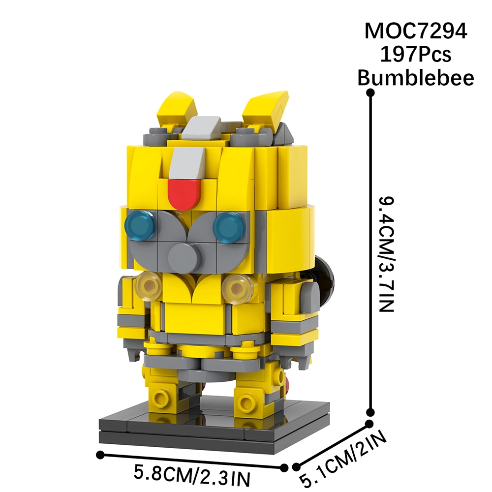 MOC7294 197Pcs Transformers Bumblebee Brickheadz Figure Model Kit ...