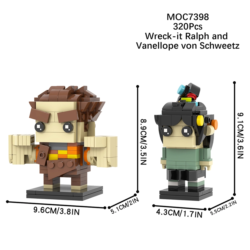 MOC7398 Wreck-It Ralph Brickheadz Cartoon Figures MOC Bricks DIY ...