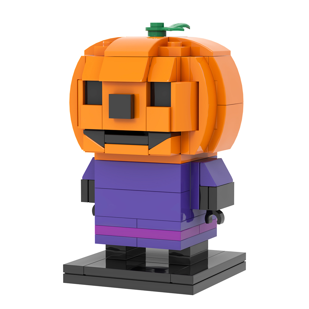 MOC7634 Bricks Halloween Horror Series Pumpkin Head Demon Brickheadzed ...