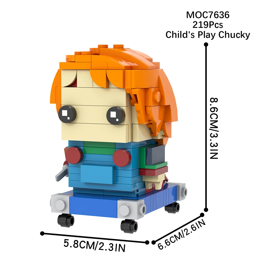 MOC7636 Bricks Child's Play Chucky Brickheadzed Figures MOC Building ...
