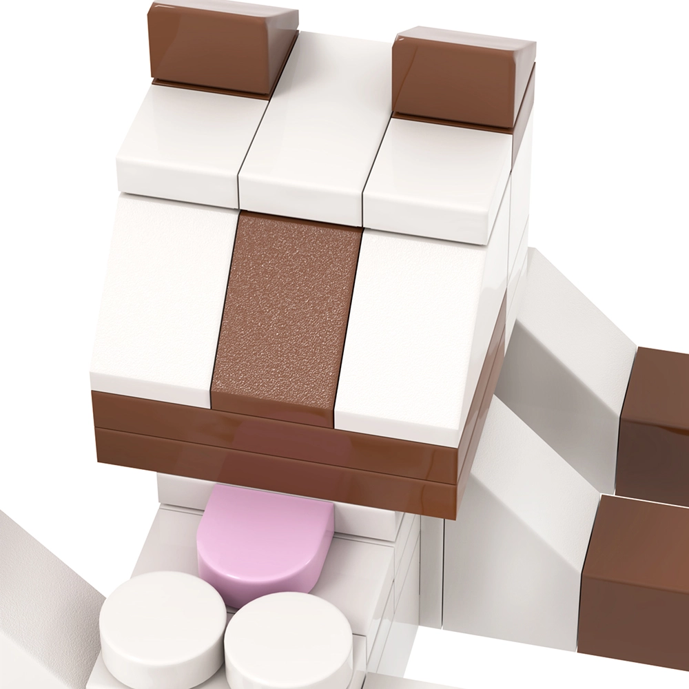 MOC3045 Cute Pet Cat Set Series Siamese Cat Cats Licking Their Fur ...