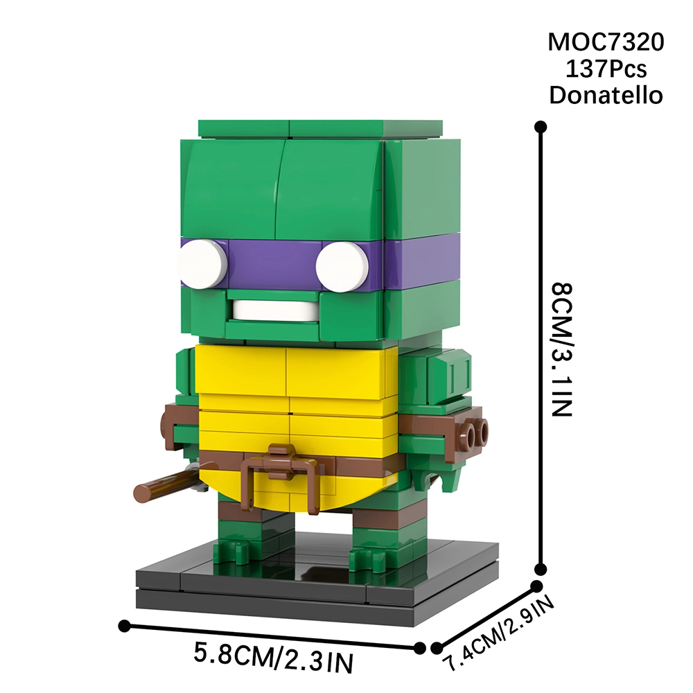 MOC7319 133Pcs Teenage Mutant Ninja Turtles Leonardo Brickheadz Figure ...