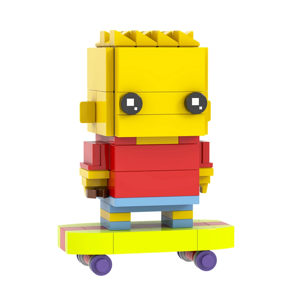 MOC7373 114Pcs The Simpsons Bart Simpson Brickheadz Figure Model Kit ...