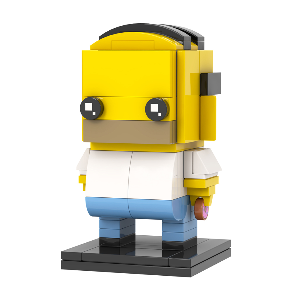 MOC7375 95Pcs The Simpsons Homer Jay Simpson Brickheadz Figure Model ...