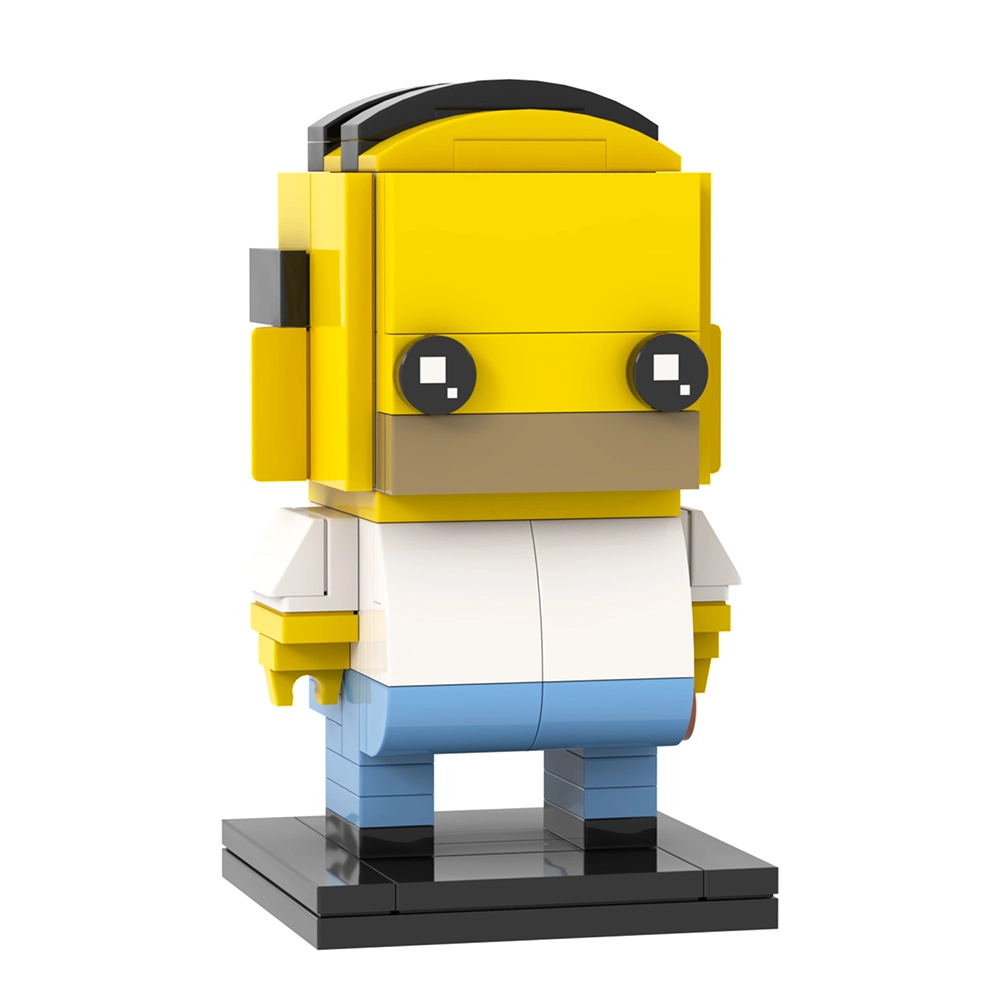 MOC7375 95Pcs The Simpsons Homer Jay Simpson Brickheadz Figure Model ...