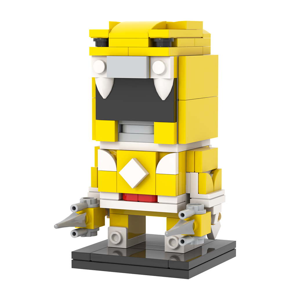 MOC7493 Mighty Morphin Power Rangers Yellow Warrior Brickheadz Figures ...
