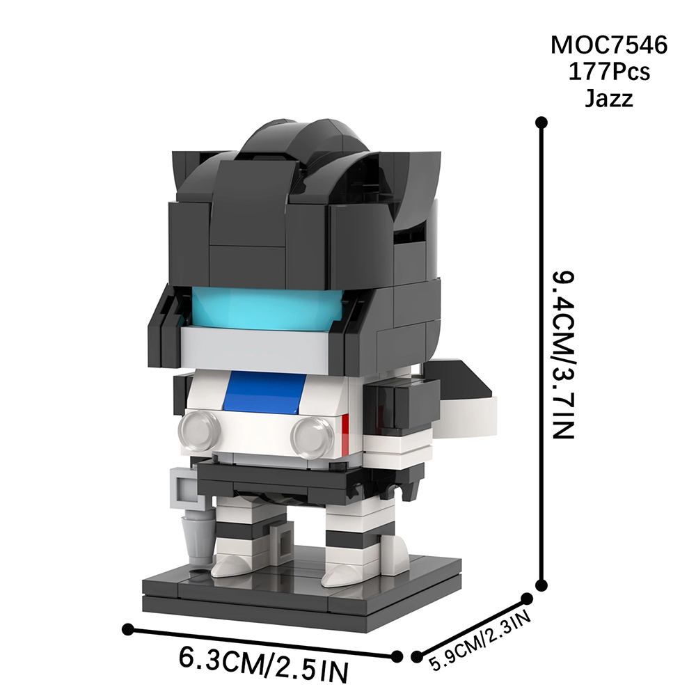 MOC7546 Bricks Transformers Jazz Brickheadzed Figures MOC Building ...