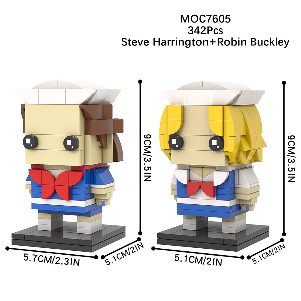 MOC7605 Bricks Stranger Things Steve Harrington+Robin Buckley ...