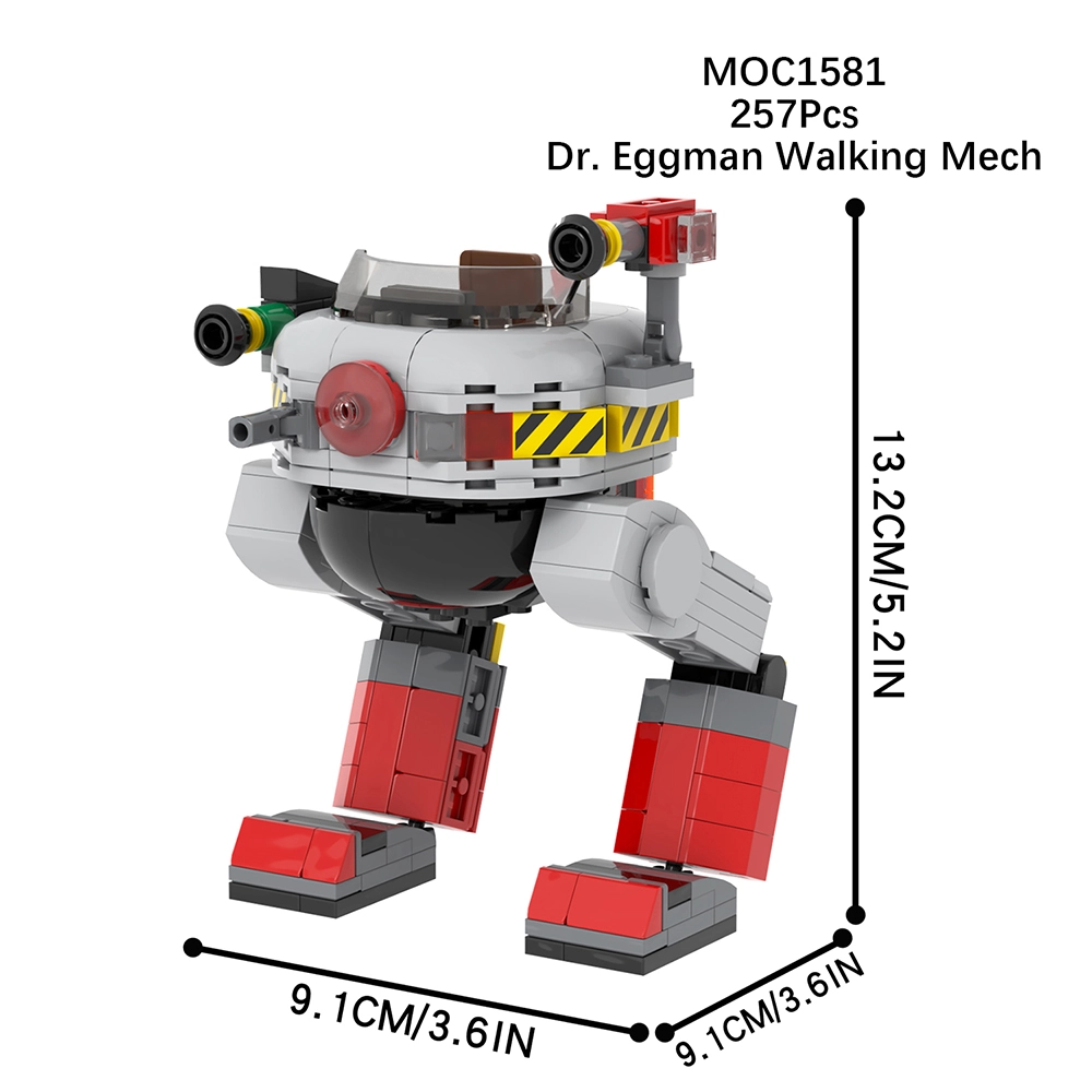 MOC1581 Sonic The Hedgehog Dr. Eggman Walking Mech Vehicles Game Action ...