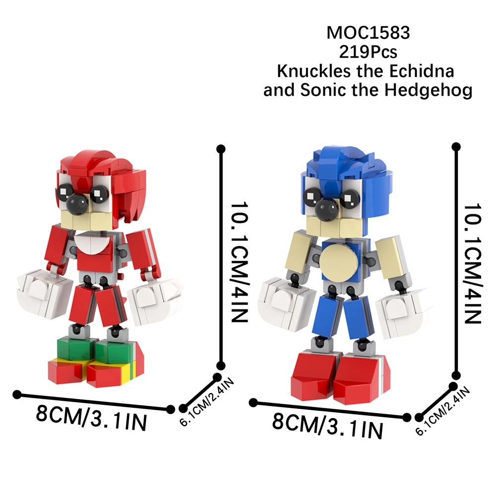 MOC1583 Sonic The Hedgehog Knuckles The Echidna Game Action Figures ...