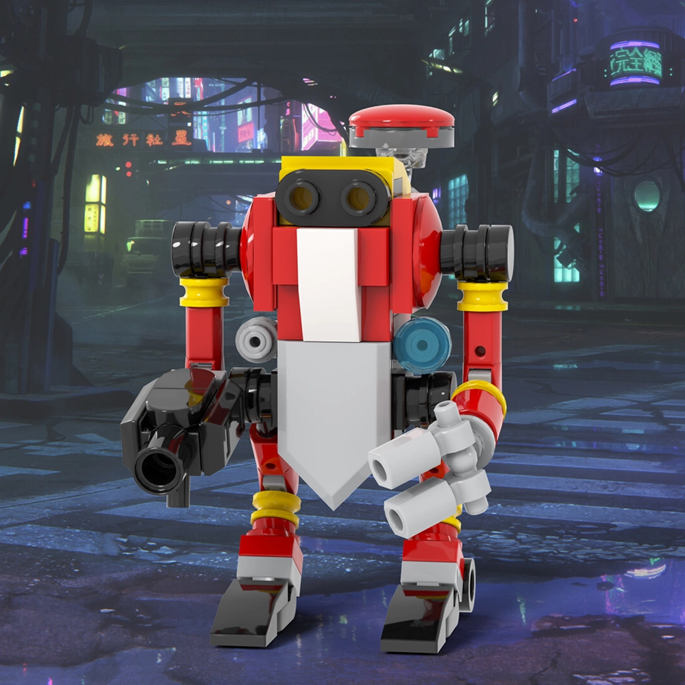 MOC1589 Sonic The Hedgehog E-102 Gamma Mech Game Anime Action Figures ...