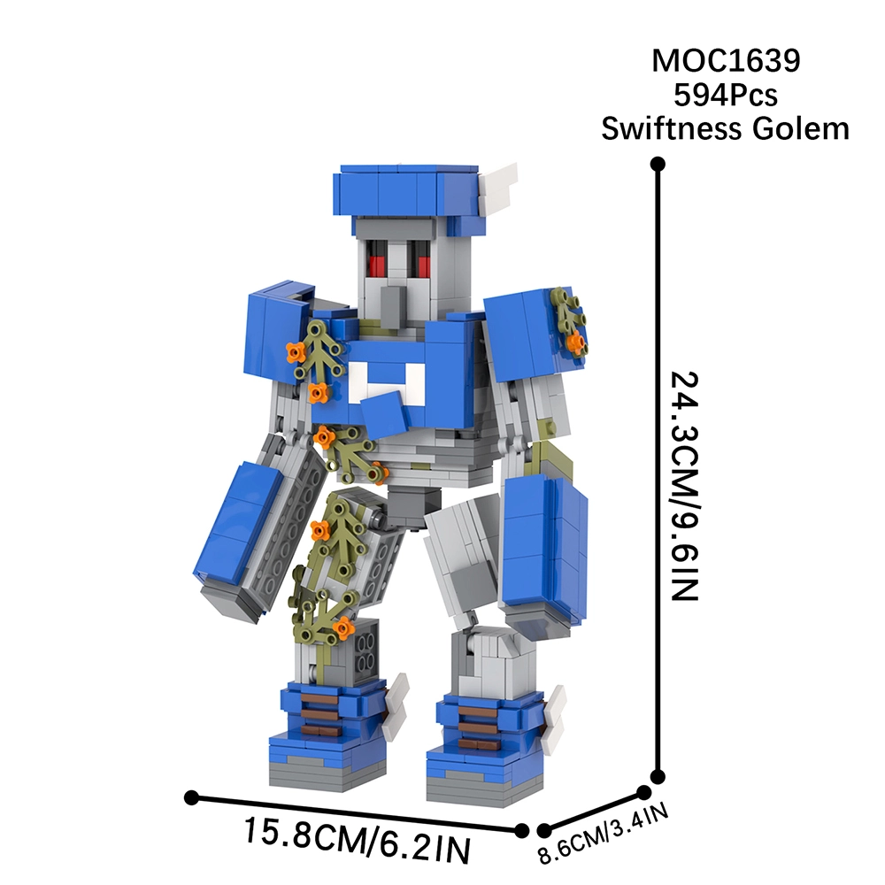 MOC1639 Minecraft Swiftness Golem Game Action Figures Building Blocks ...