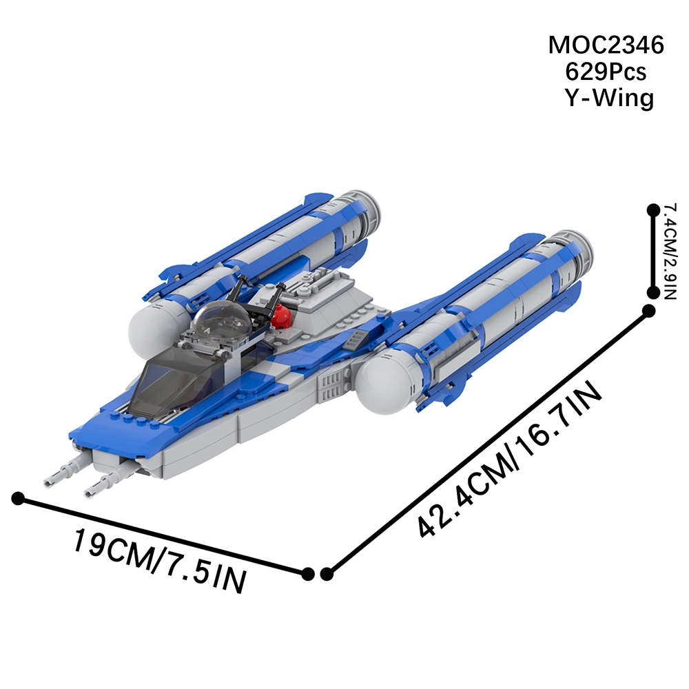 MOC2346 Star War Y-wing Fighter Jet Interstellar Movie Series Bricks ...