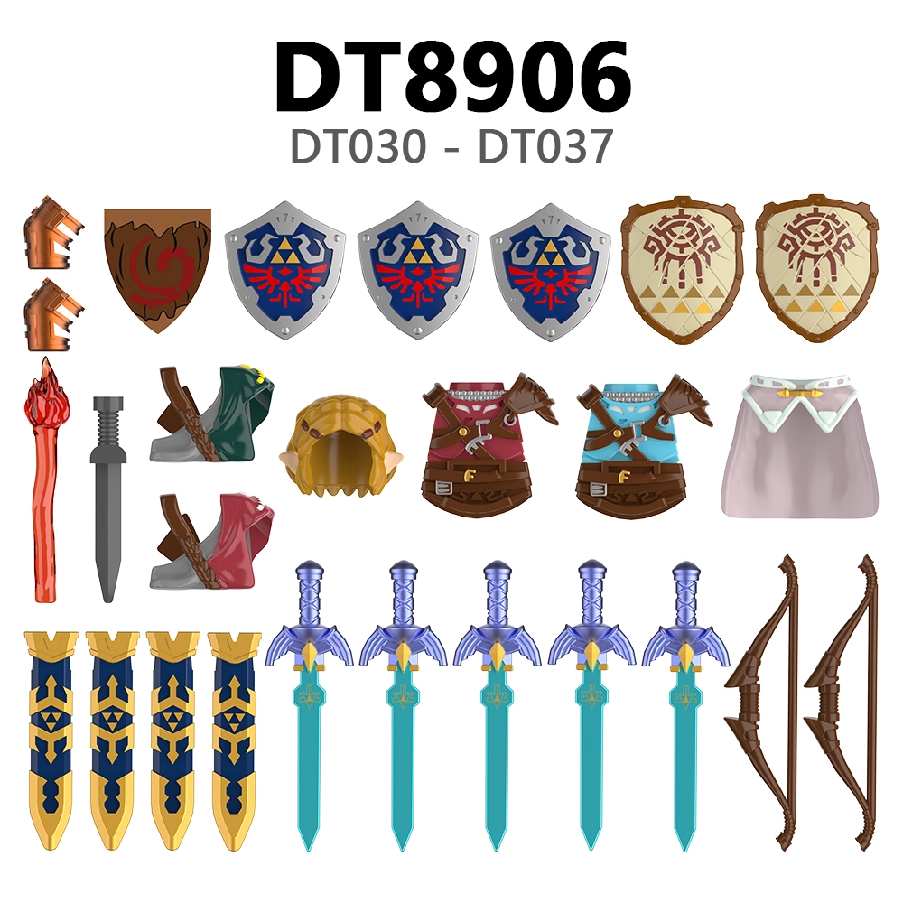 DT8906 Legend of Zelda Fantasy Link Princess Action Figure Set Building ...