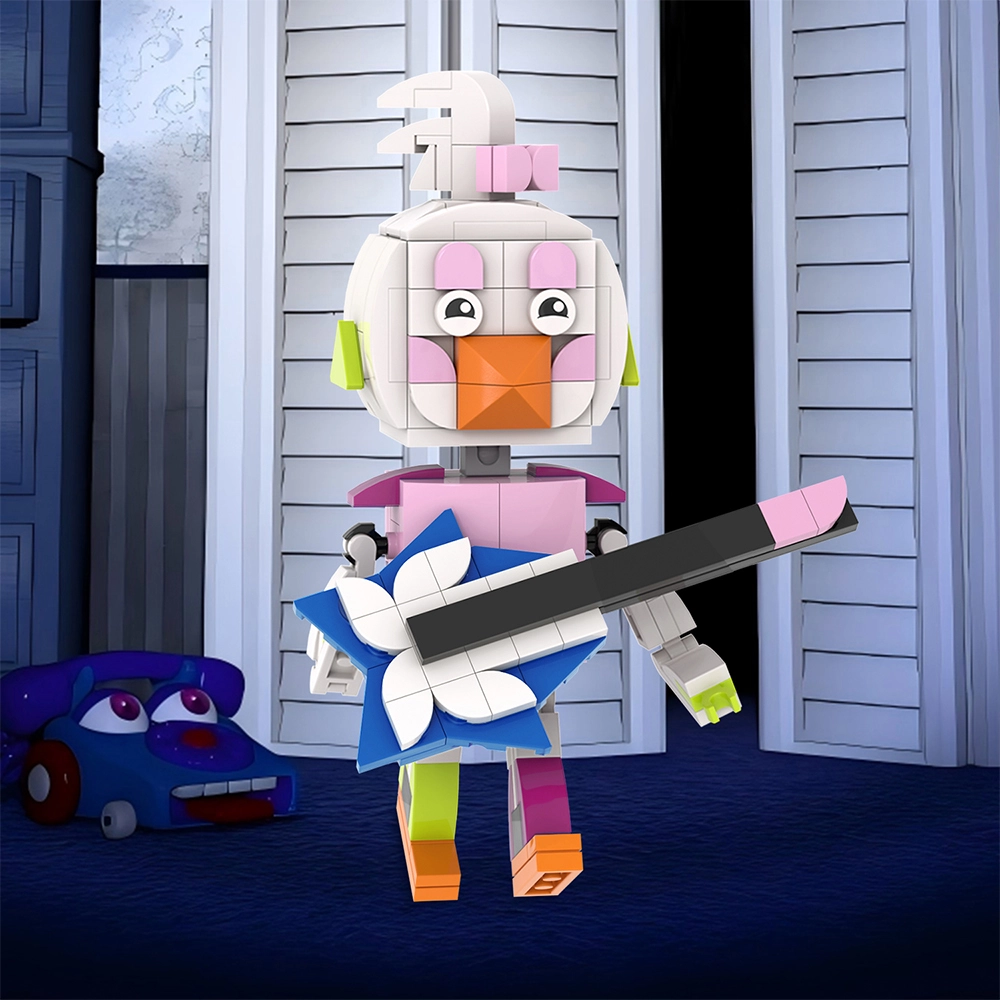 MOC1656 Five Nights at Freddy's FNAF Glamrock Chica Horror Game Series ...