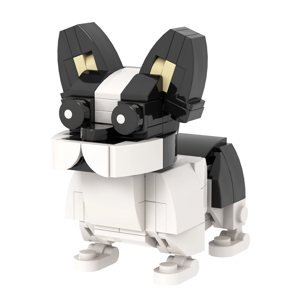 MOC3069 Creative Animal Series French Bulldog Dog Model Brick ...
