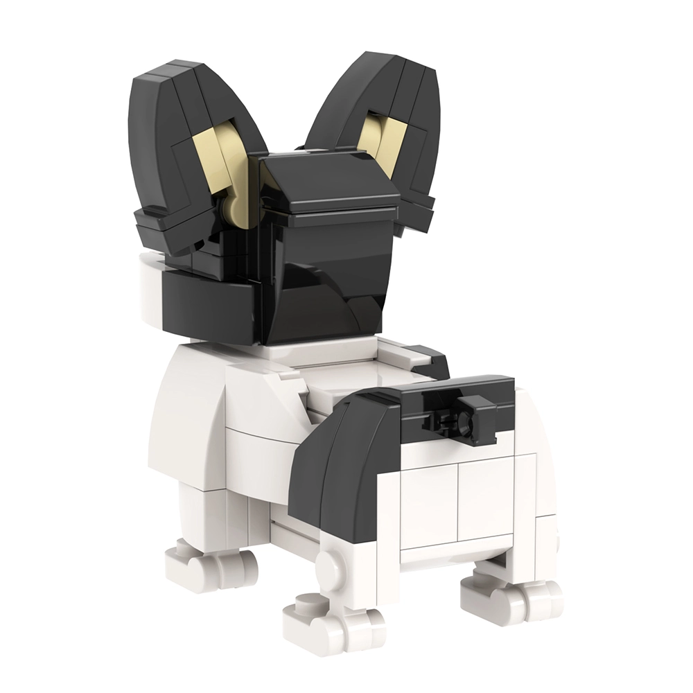 MOC3069 Creative Animal Series French Bulldog Dog Model Brick ...