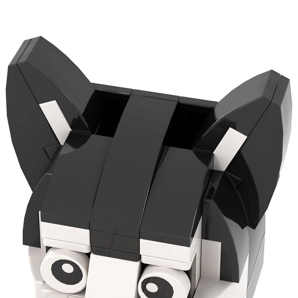 MOC3072 Creative Animal Series Siberian Husky Dog Model Brick ...