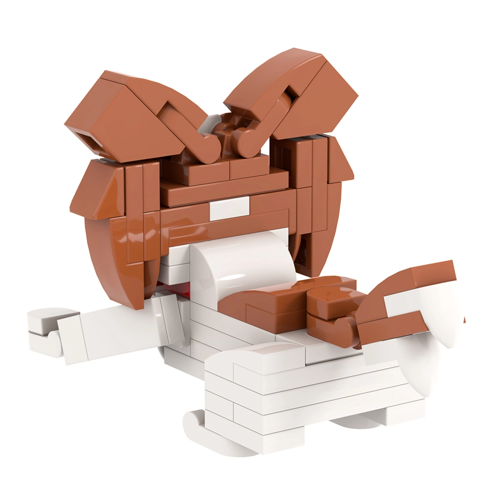 MOC3078 Creative Animal Series Papillon Dog Model Brick Compatible With ...