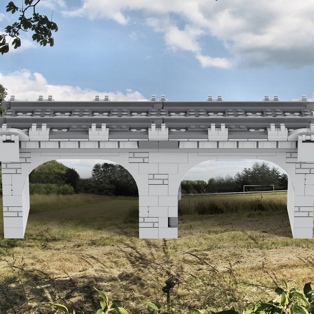 MOC4185 City Series Elevated Railway Track Model Brick Compatible With ...