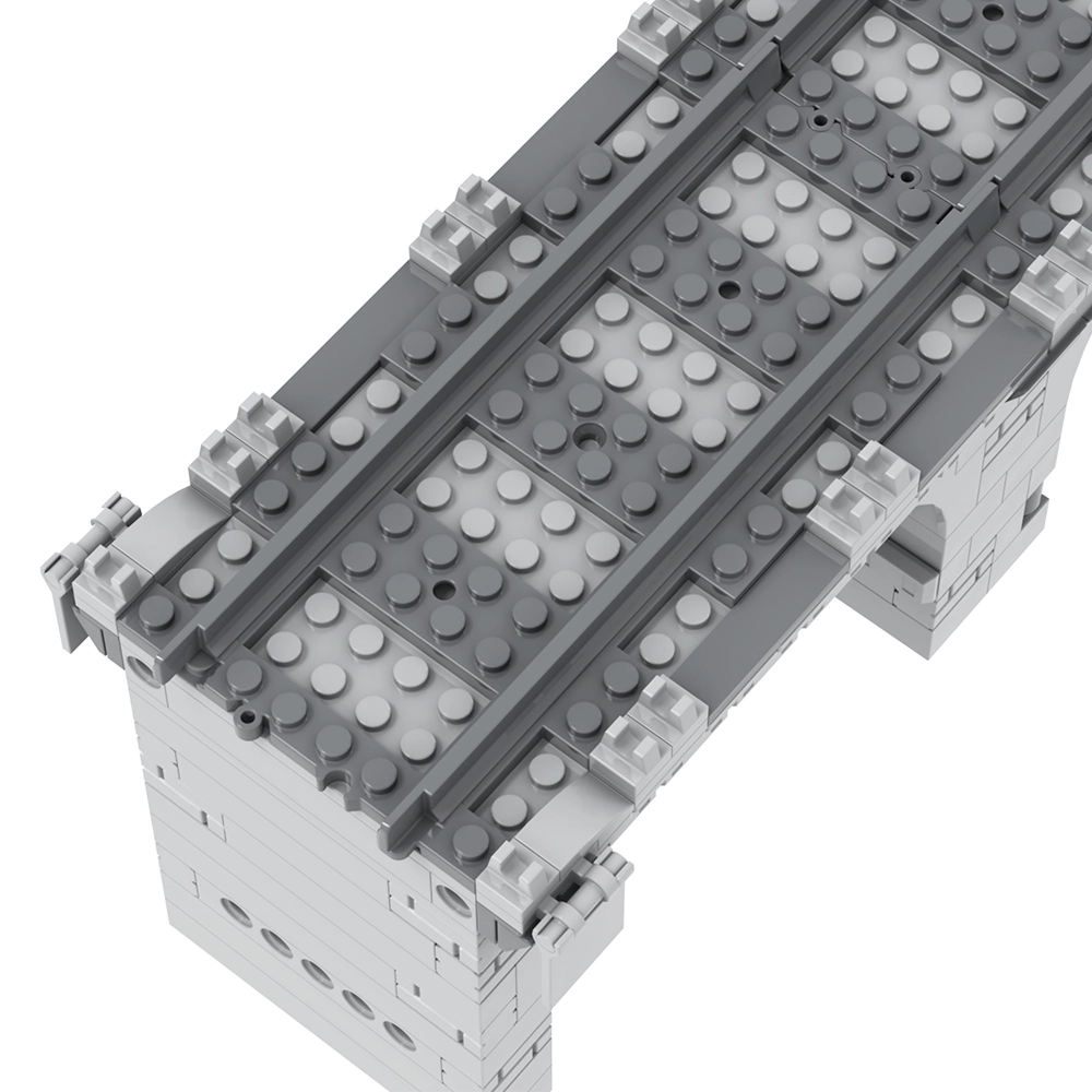 MOC4185 City Series Elevated Railway Track Model Brick Compatible With ...