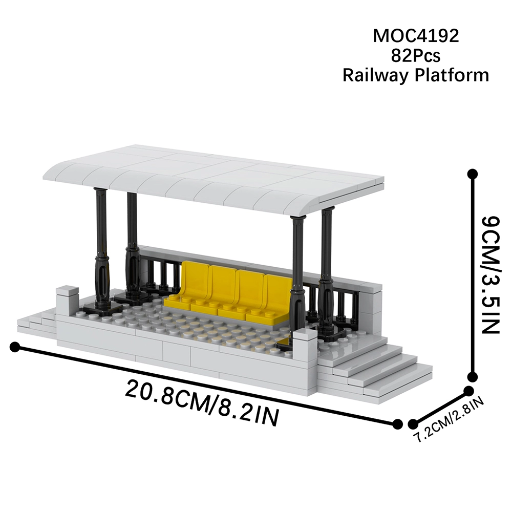 MOC4192 City Series Railway Patform Model Brick Compatible With Action ...