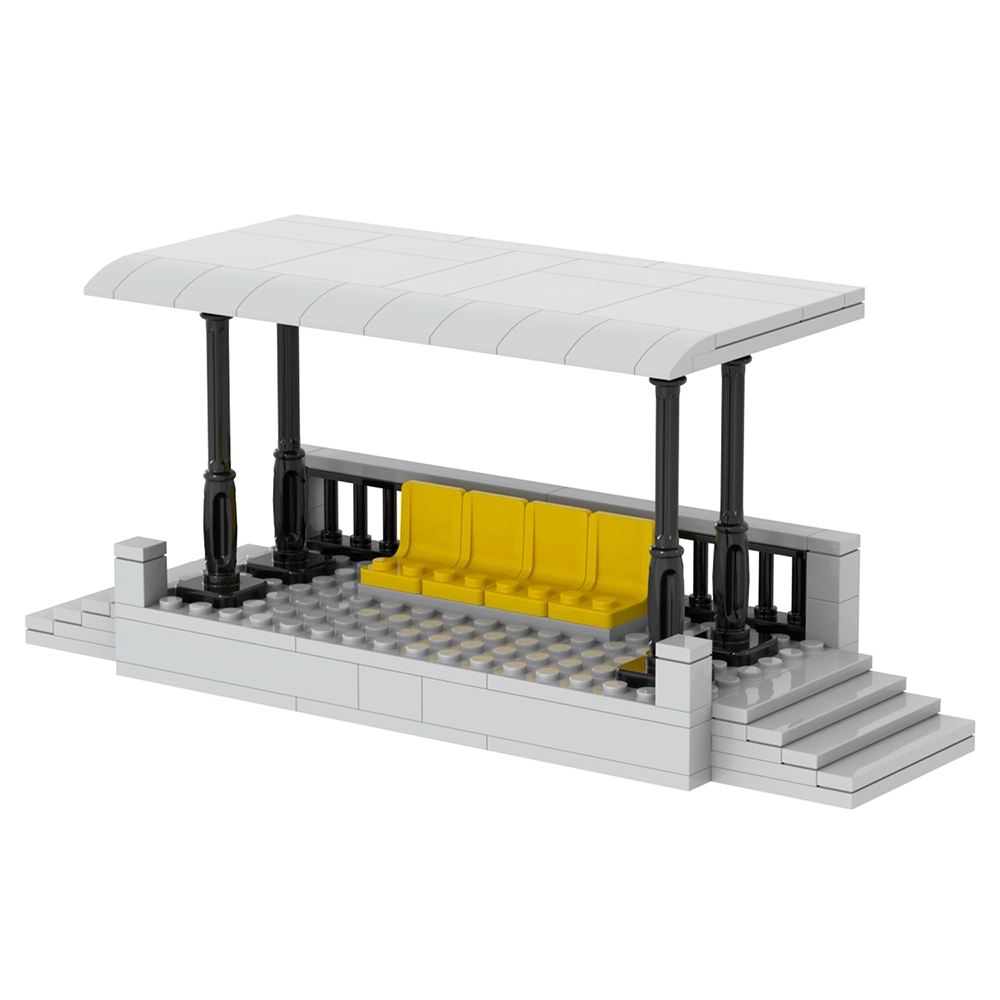 MOC4192 City Series Railway Patform Model Brick Compatible With Action ...