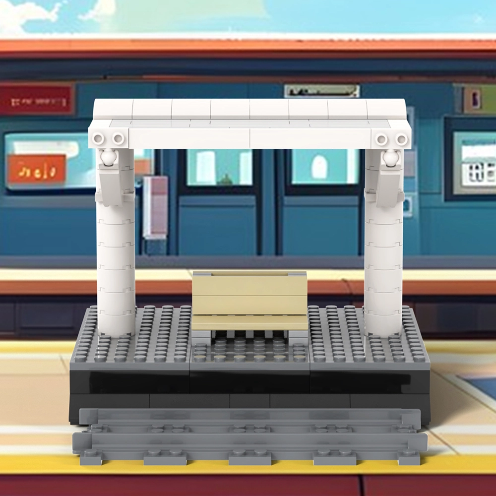 MOC4193 City Series Bilateral Railway Platform Model Brick Compatible ...