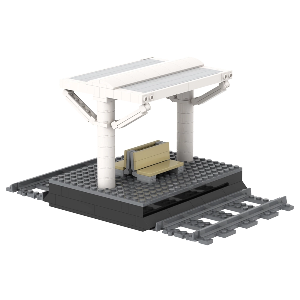 MOC4193 City Series Bilateral Railway Platform Model Brick Compatible ...
