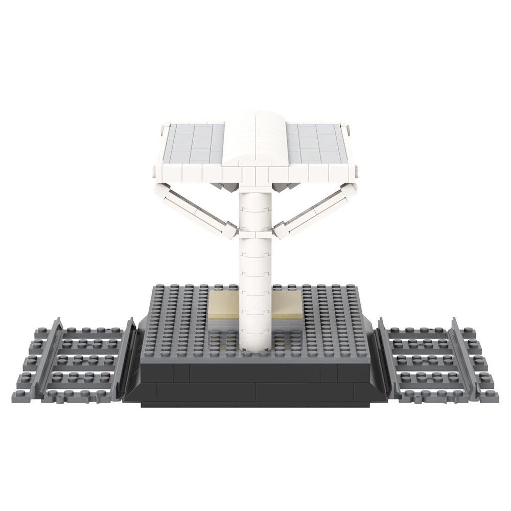 MOC4193 City Series Bilateral Railway Platform Model Brick Compatible ...